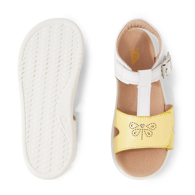 Bobux Kids + Plus Girls Haven White Pale Banana