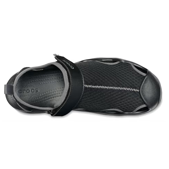 Crocs -Mens Swiftwater Mesh Deck LiteRide Sandal Black