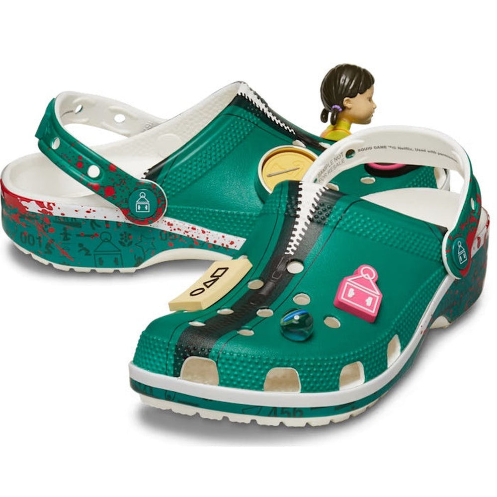 Crocs - Adults Squid Games Classic Clog Green With Jibbitz