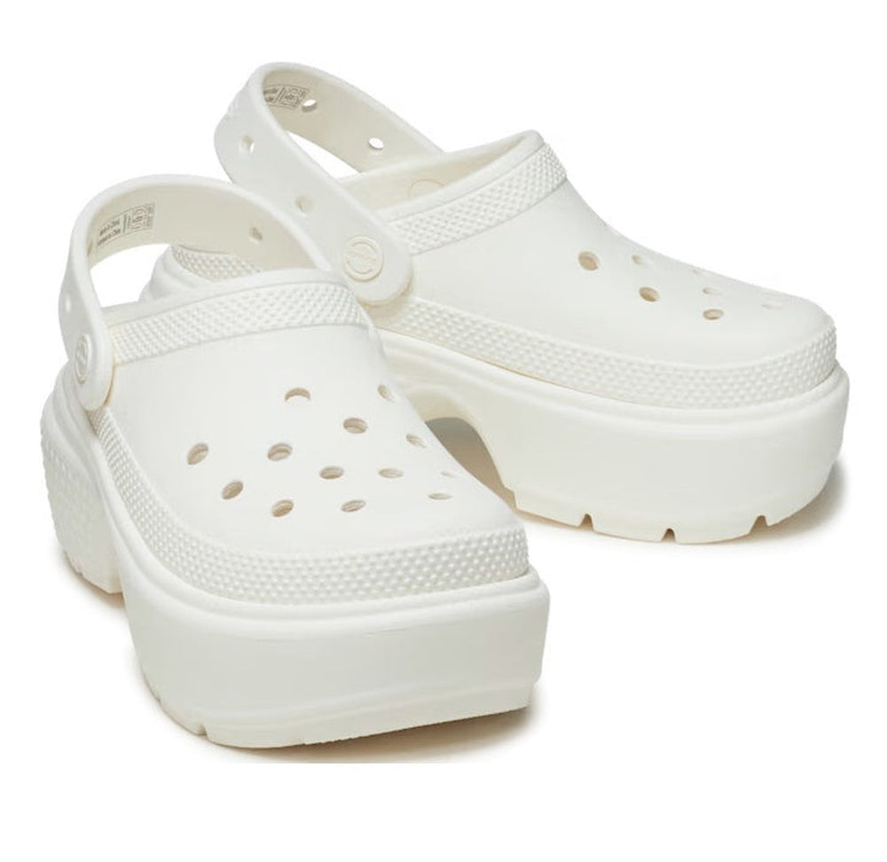 Crocs Stomp Classic Clog Adults Chalk Platform CLEARANCE