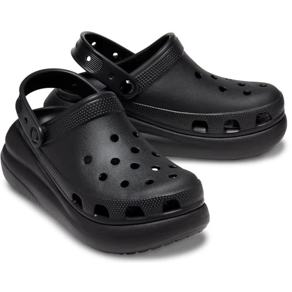 Crocs Classic Crush Clog Adults Black Platform Clearance