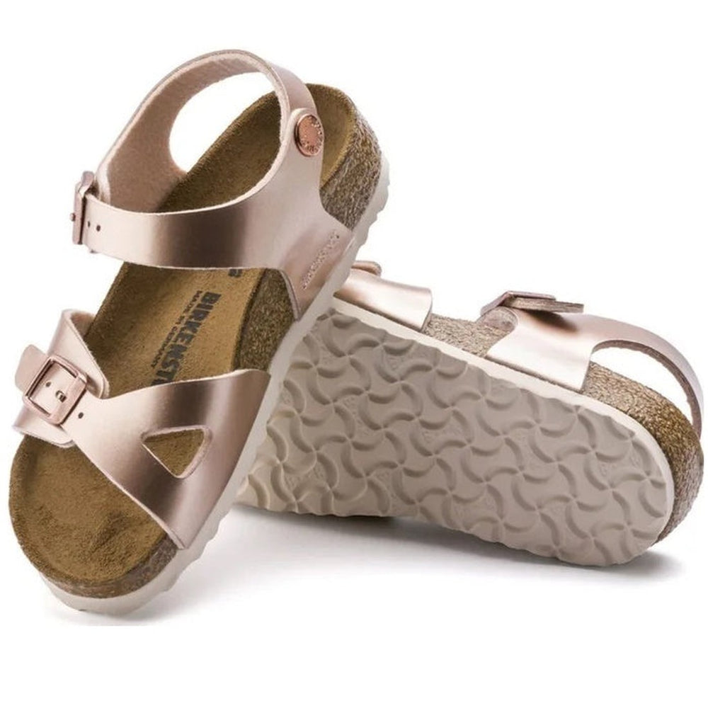 Birkenstock Kids Rio Electric Metallic Copper Sandal Narrow Width Birk